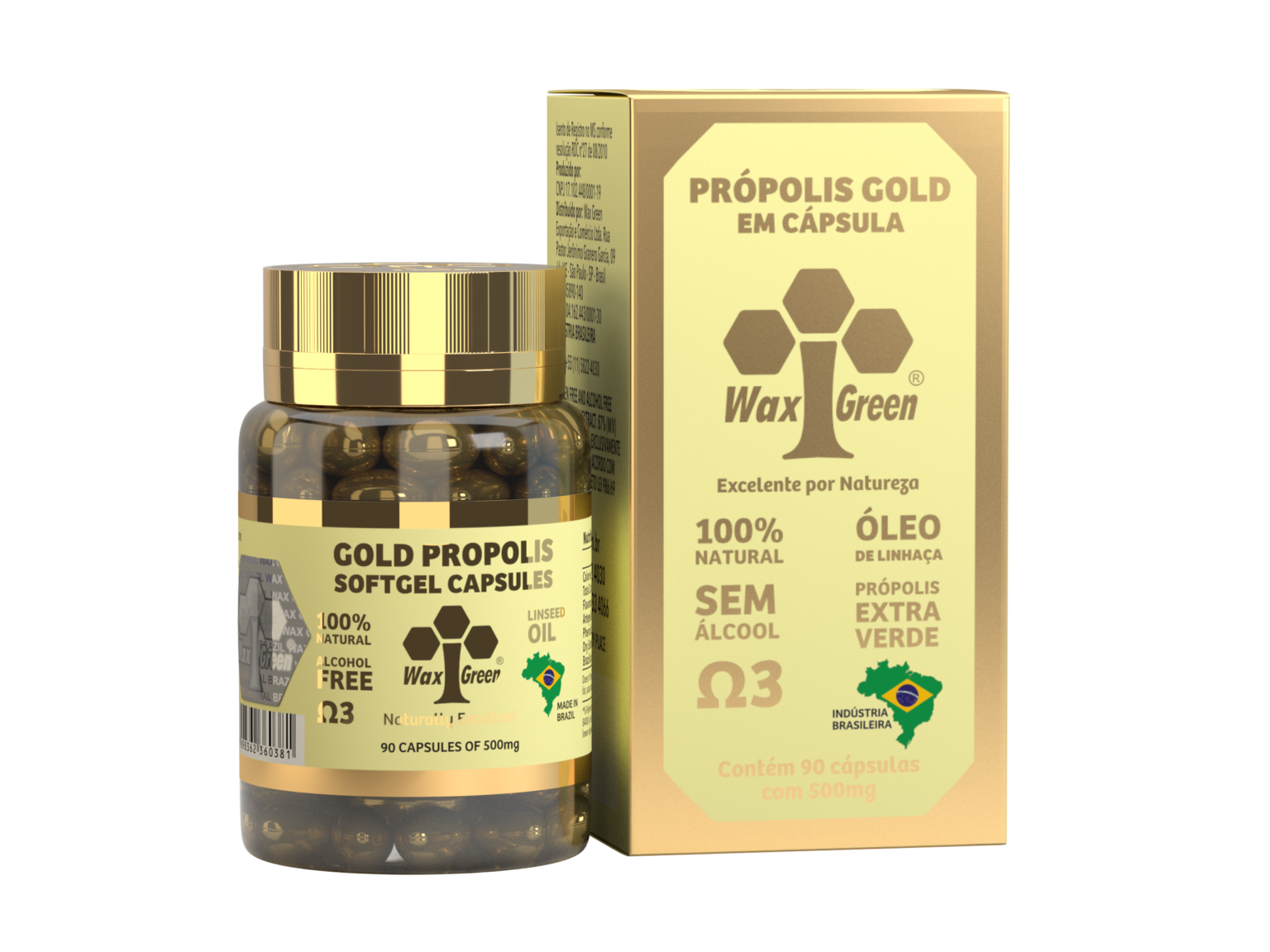 Propolis Nº91 in Capsule GOLD (1 Box of 6 Bottles of 90 Capsules ...