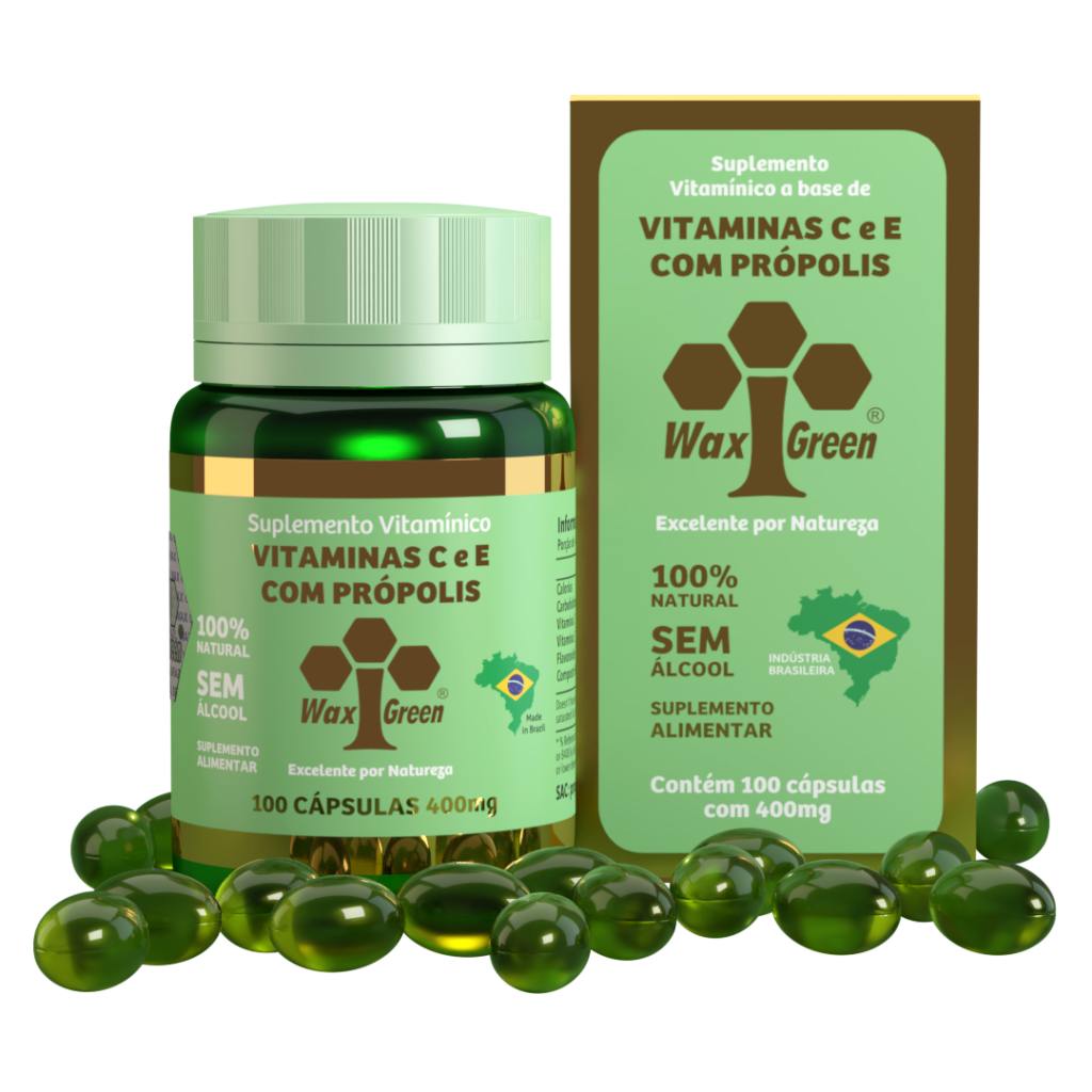 Propolis Nº51 – Wax Green Verde Em CÁPSULA Green Propolis 100 Capsules ...